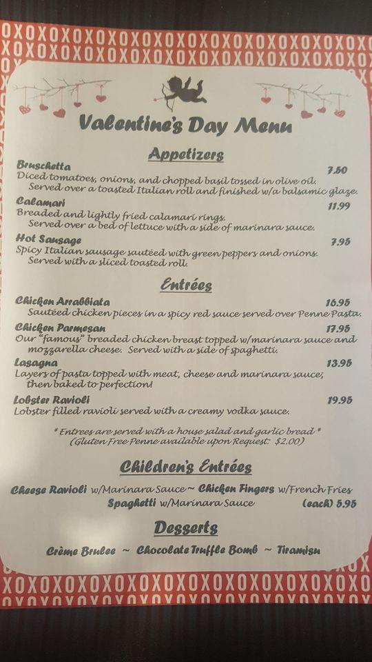 Menu at Calabria Italian Restaurant, Wernersville