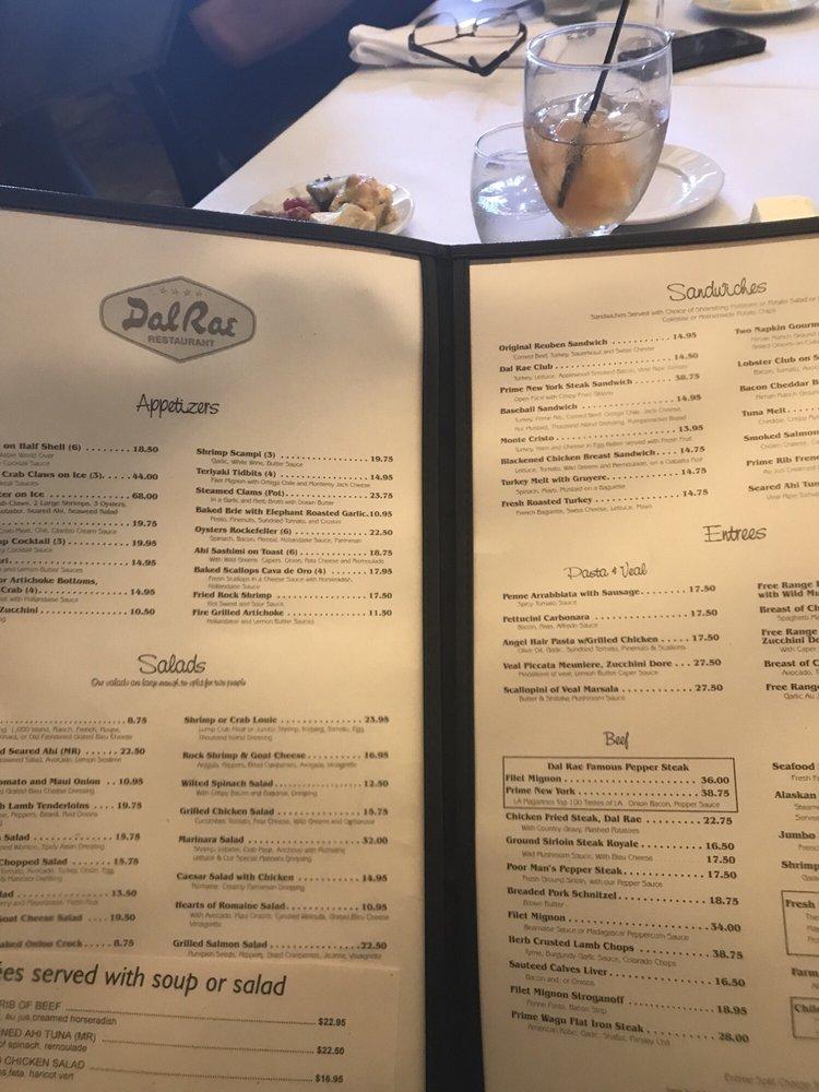 Menu at Dal Rae Restaurant, Pico Rivera