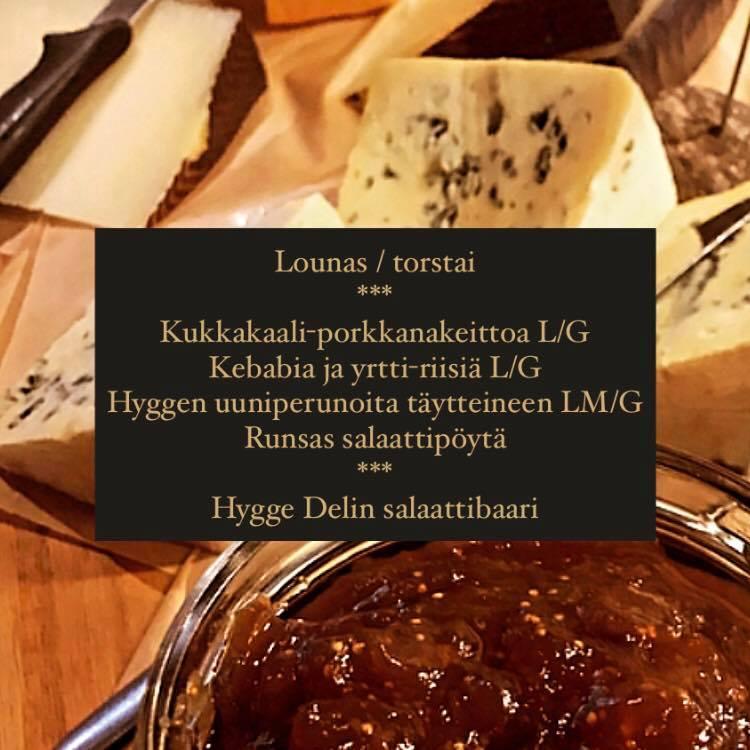 Menu at Hygge BRO restaurant, Kuopio
