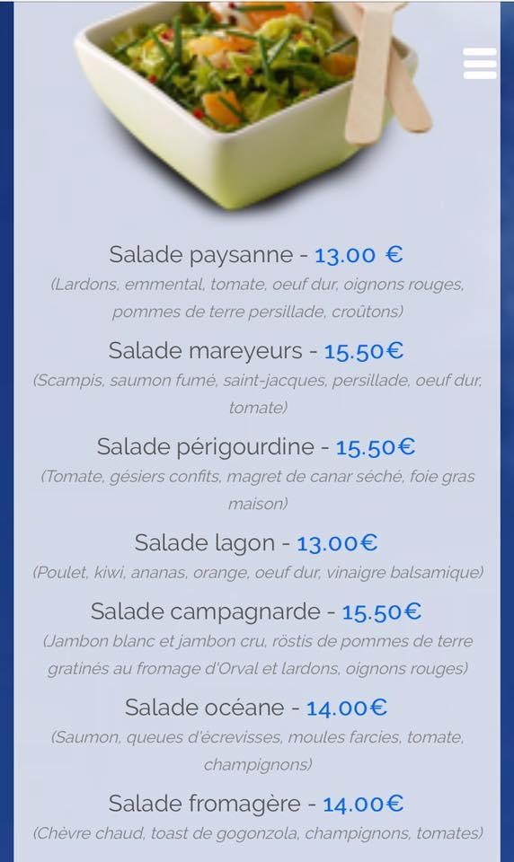 Menu at Restaurant Le Lagon, Montmédy