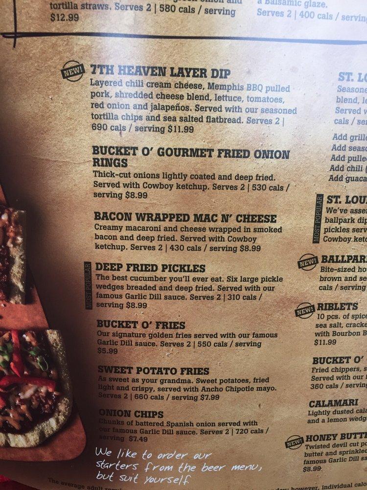 Menu at St. Louis Bar & Grill, Brampton, 100 Peel Centre Dr