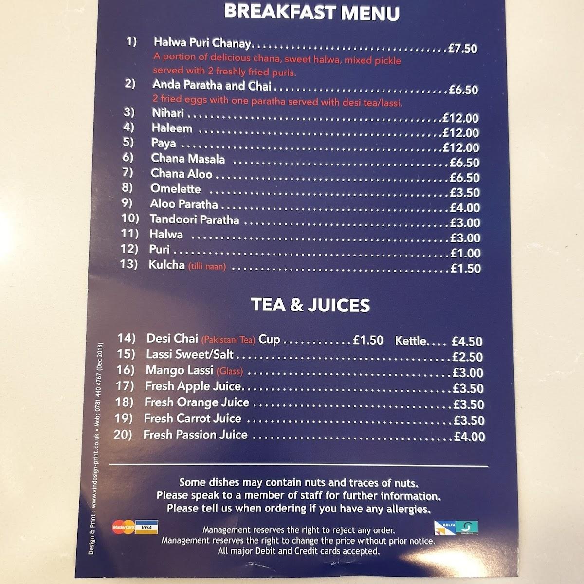 Carta del restaurante Taste of Lahore, Harrow, 249