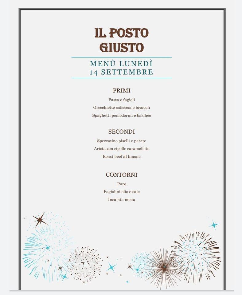 Menu da Il Posto Giusto ristorante, Rozzano