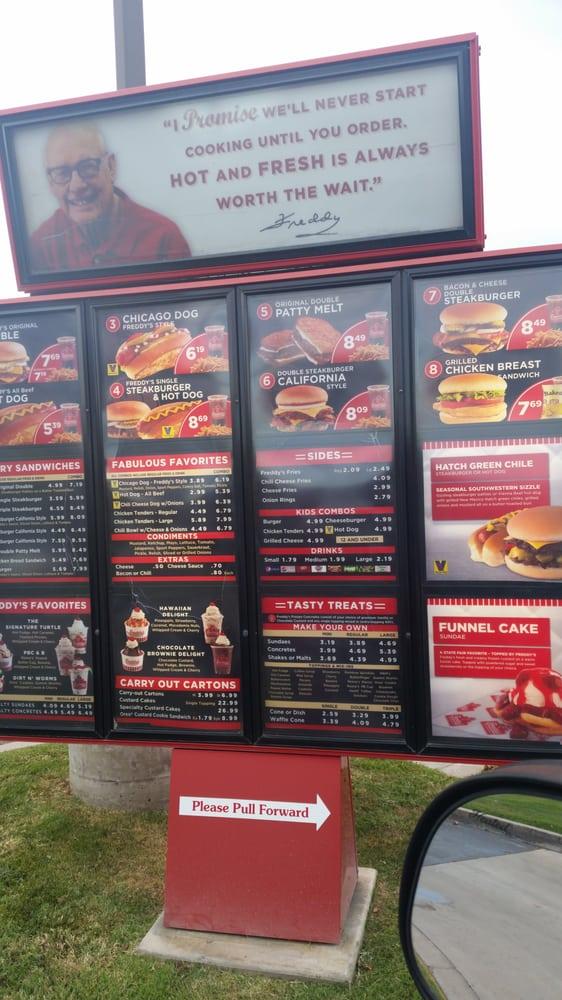 Menu at Freddy's Frozen Custard & Steakburgers fast food, Bakersfield ...