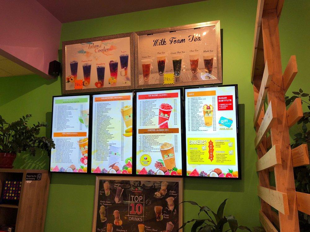 Menu at Tea Time cafe, San Antonio