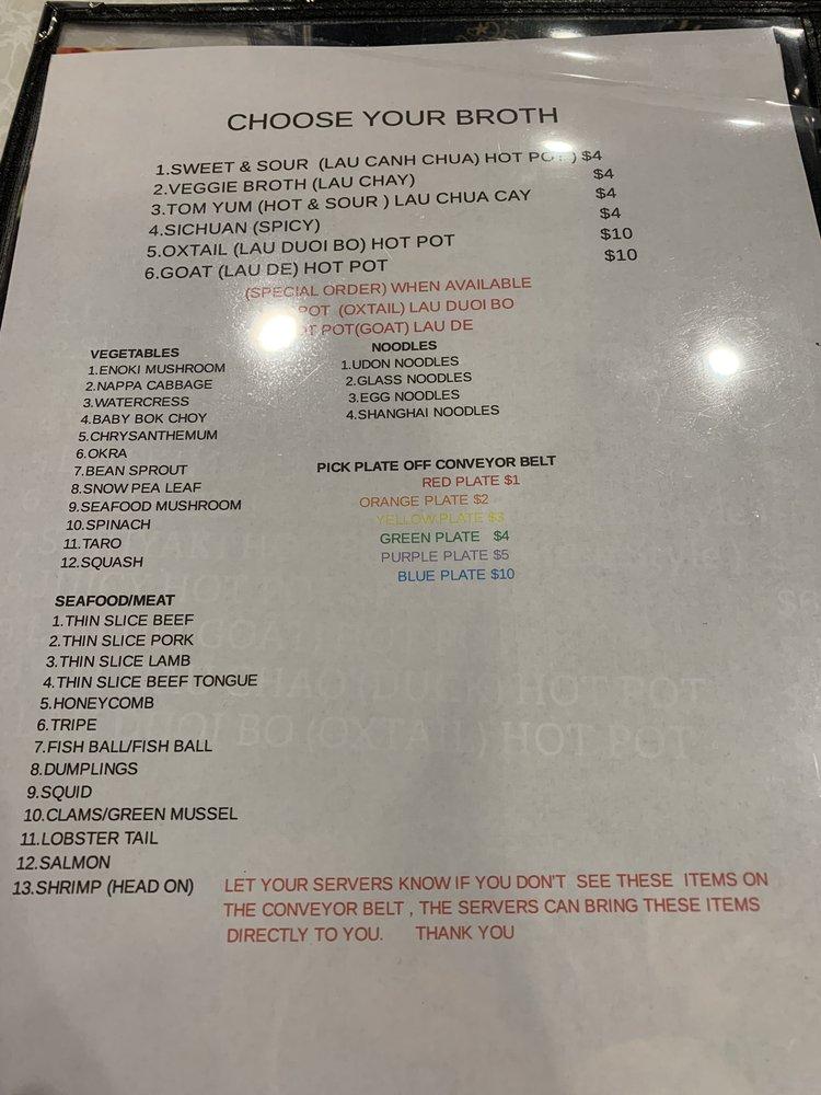 Menu at JuicyPot restaurant, Orlando