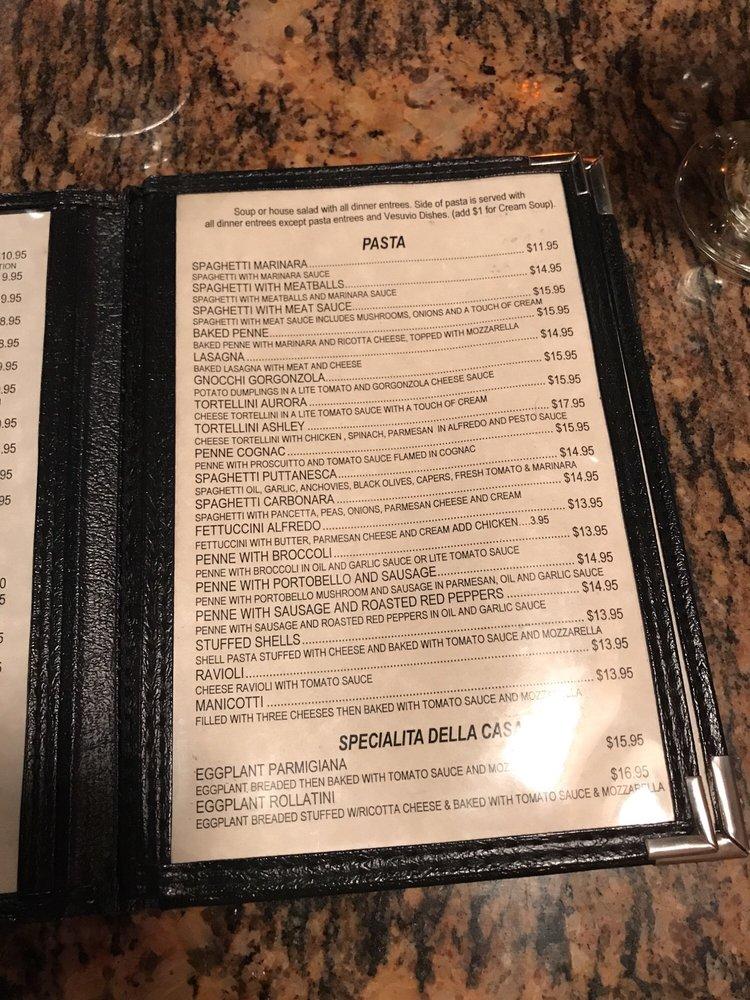 Menu at Mamma Onesta's Italian Restaurant, Canton
