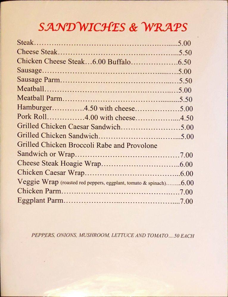 Menu at Papa's Tomato Pies pizzeria, Robbinsville
