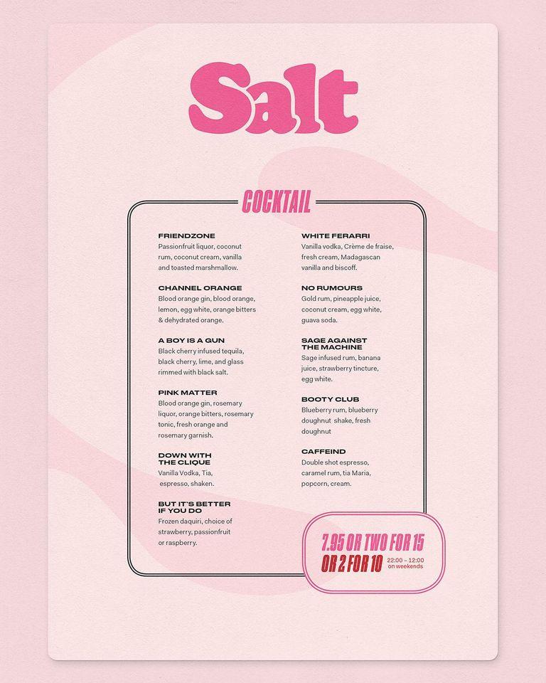 Menu at SALT - Street Food Kitchen & Bar, Darlington