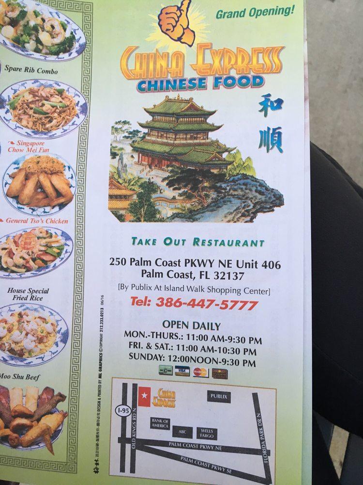 Menu at China Express restaurant, Palm Coast, 250 Palm Coast Pkwy NE #406
