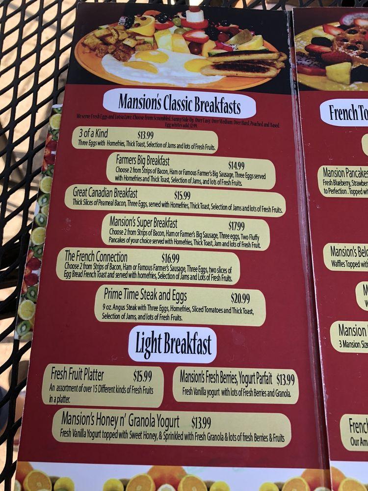 Menu at Main's Mansion pub & bar, Markham, 144 Main Street Markham N