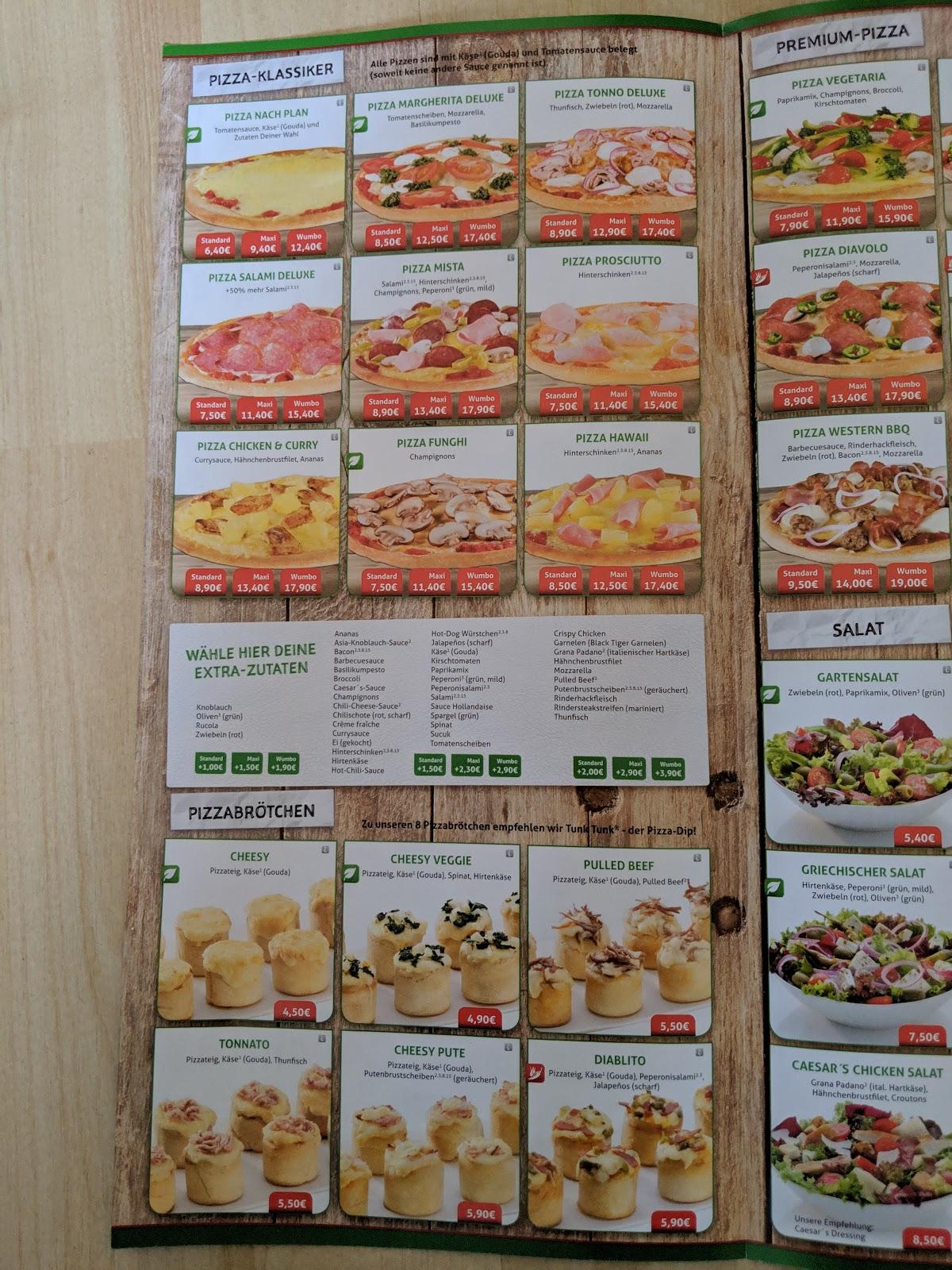 Speisekarte von Pizza Max Hamburg Sasel, Hamburg