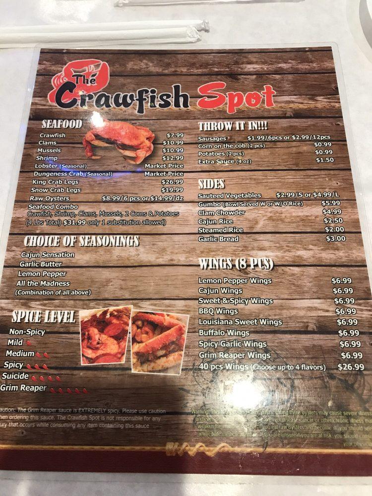 Menu at The crawfish lounge pub & bar, West Covina