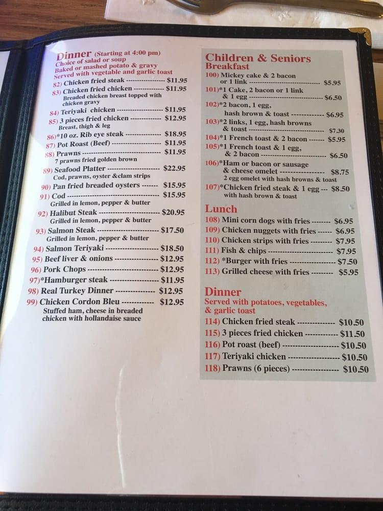 Menu at JD Diner restaurant, West Richland