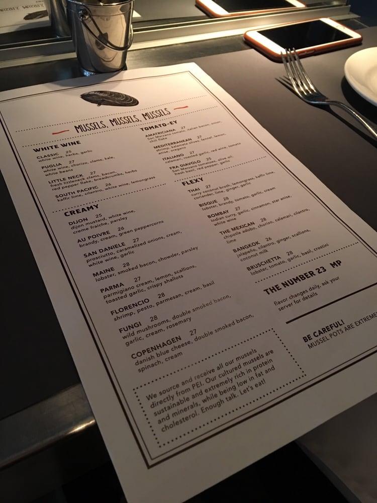 Menu at Flex Mussels desserts, New York City, 3rd Ave