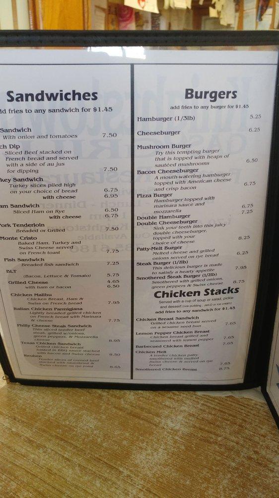 Menu at Gas Grill Family Restaurant, USA
