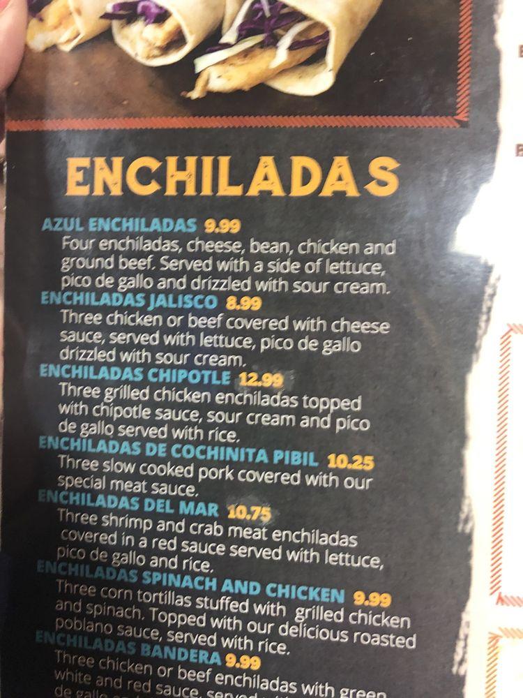 Menu at Mi Jalisco Mexican Restaurant & Tequila Bar, Jasper