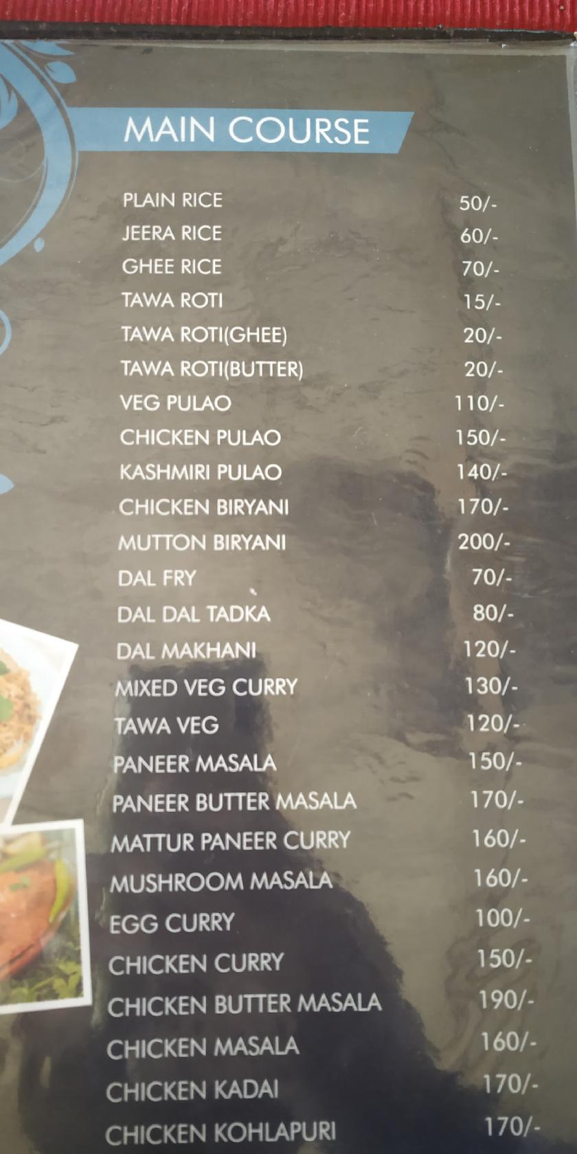 Menu at 1MB Restaurant & Lounge, Tezu