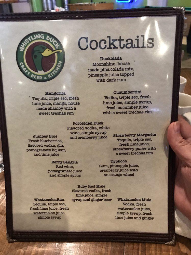 Menu at Whistling Duck Mission pub & bar, Mission