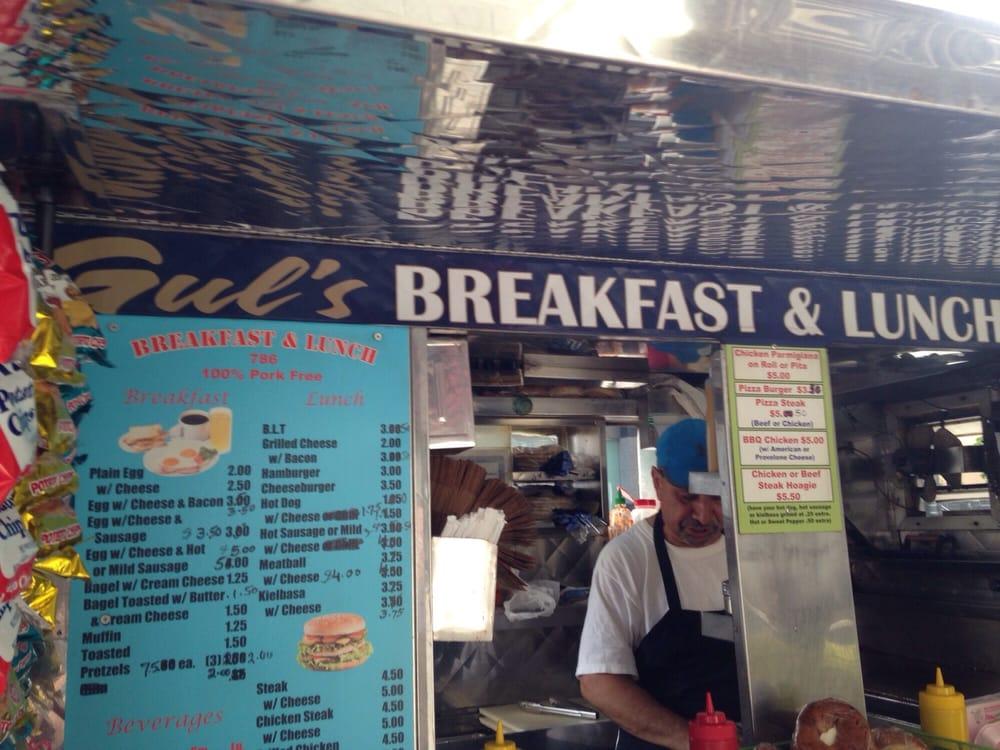 Menu at Guls Breakfast & Lunch Cart, Philadelphia