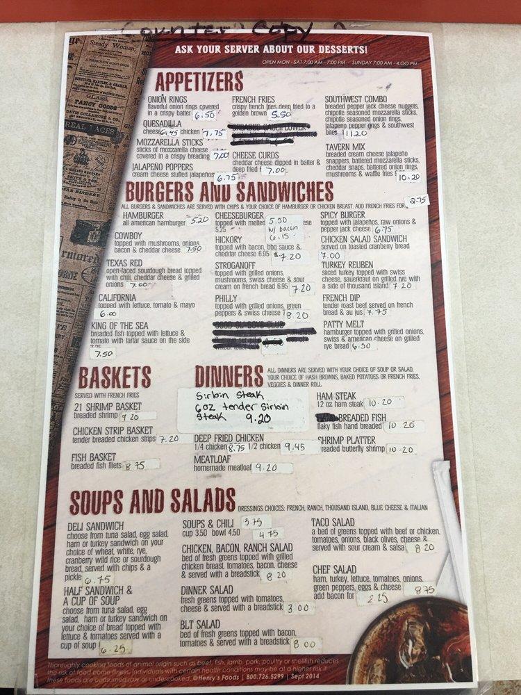 Menu at Little Mermaid Cafe, Askov, H C Andersen Alle