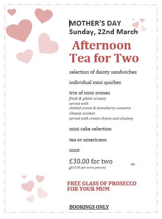 Menu at Bracklesham Bay Tea Rooms & Garden cafe, East Wittering