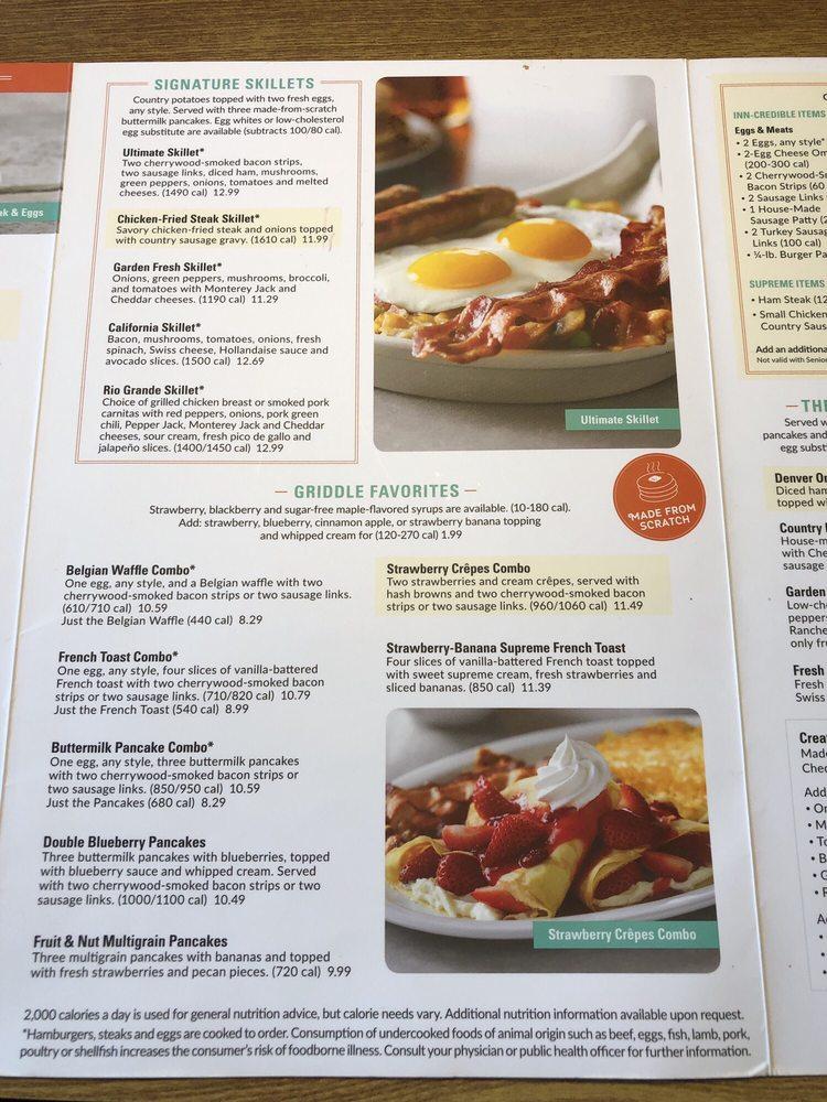Menu at Village Inn restaurant, Federal Way