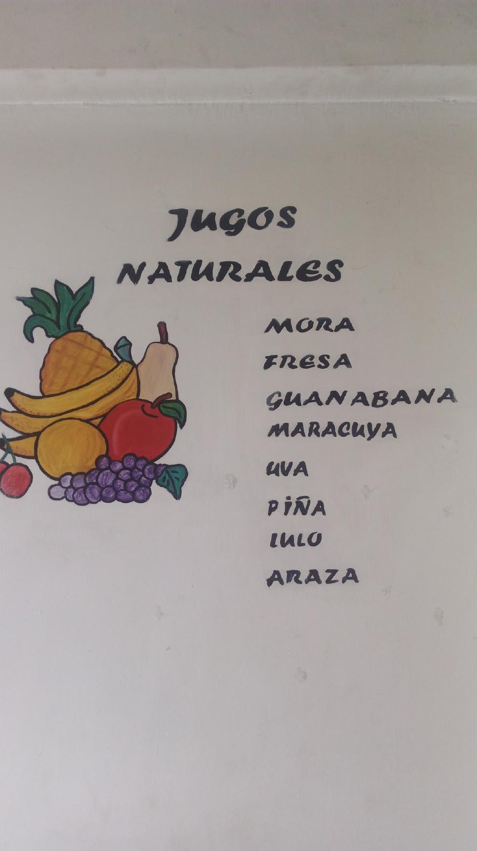 Menu at Panadería Torty Pan Express, Colombia