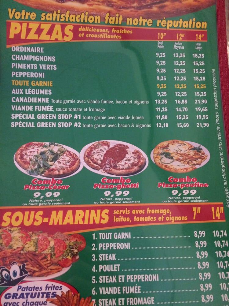 Menu at Restaurant Deli Green Stop, Montréal