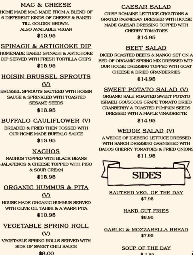 Menu at The Witches Brew cafe, West Hempstead