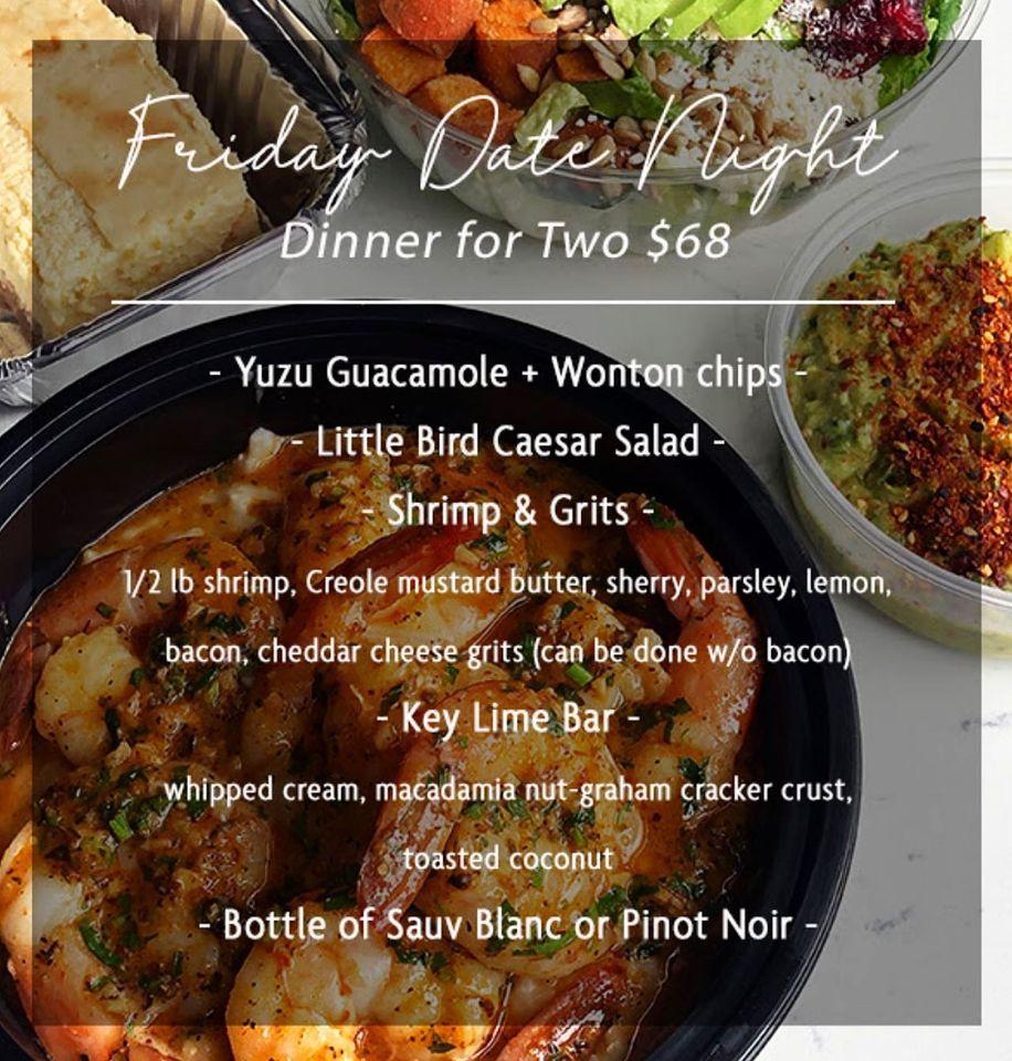Menu at Whiskey Bird restaurant, Atlanta
