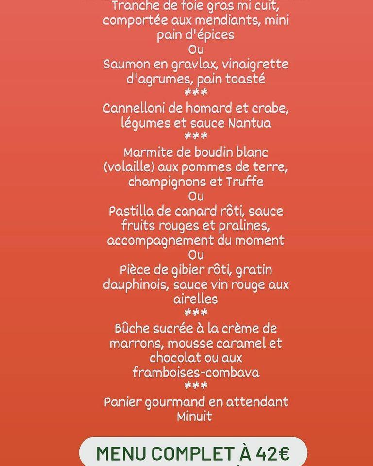 Menu at A la Table de Nicolas restaurant, Saint-Rémy-de-Provence