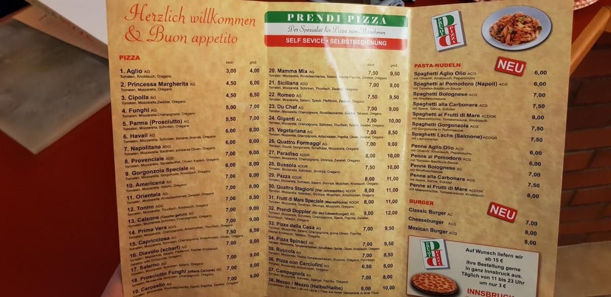 Speisekarte von Leone pizza, Innsbruck, Ing.-Etzel-Straße 5