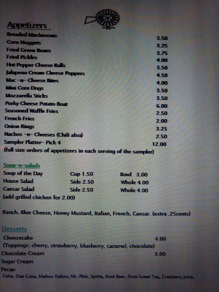 Menu at The Windmill Tavern pub & bar, Windfall