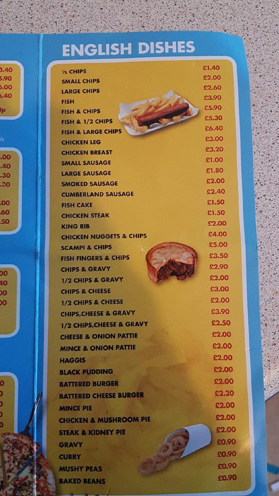 Menu at Brampton Roosters fast food, Brampton