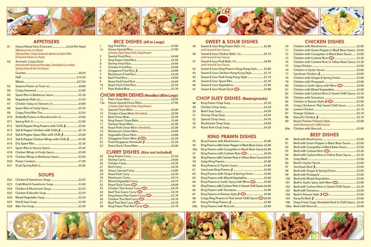 Menu at New Jade Garden fast food, East Grinstead