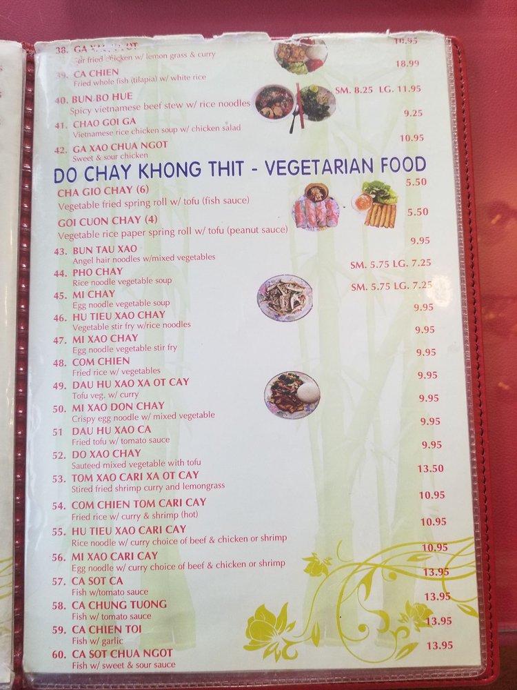 Menu at TC's Little Taste of Saigon restaurant, Ridgewood