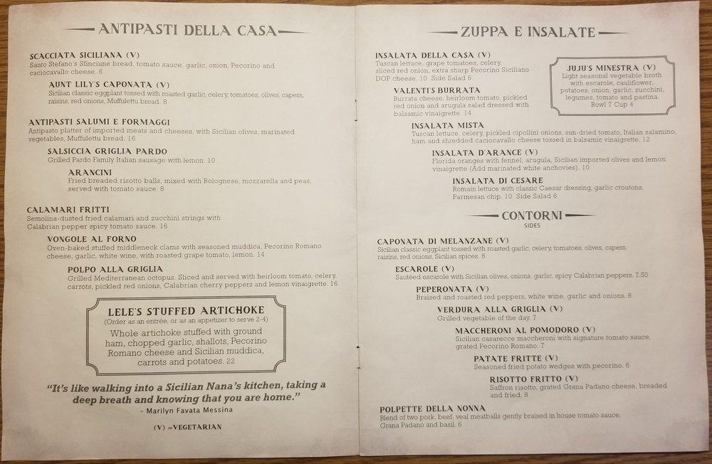 Menu at Casa Santo Stefano pub & bar, Tampa