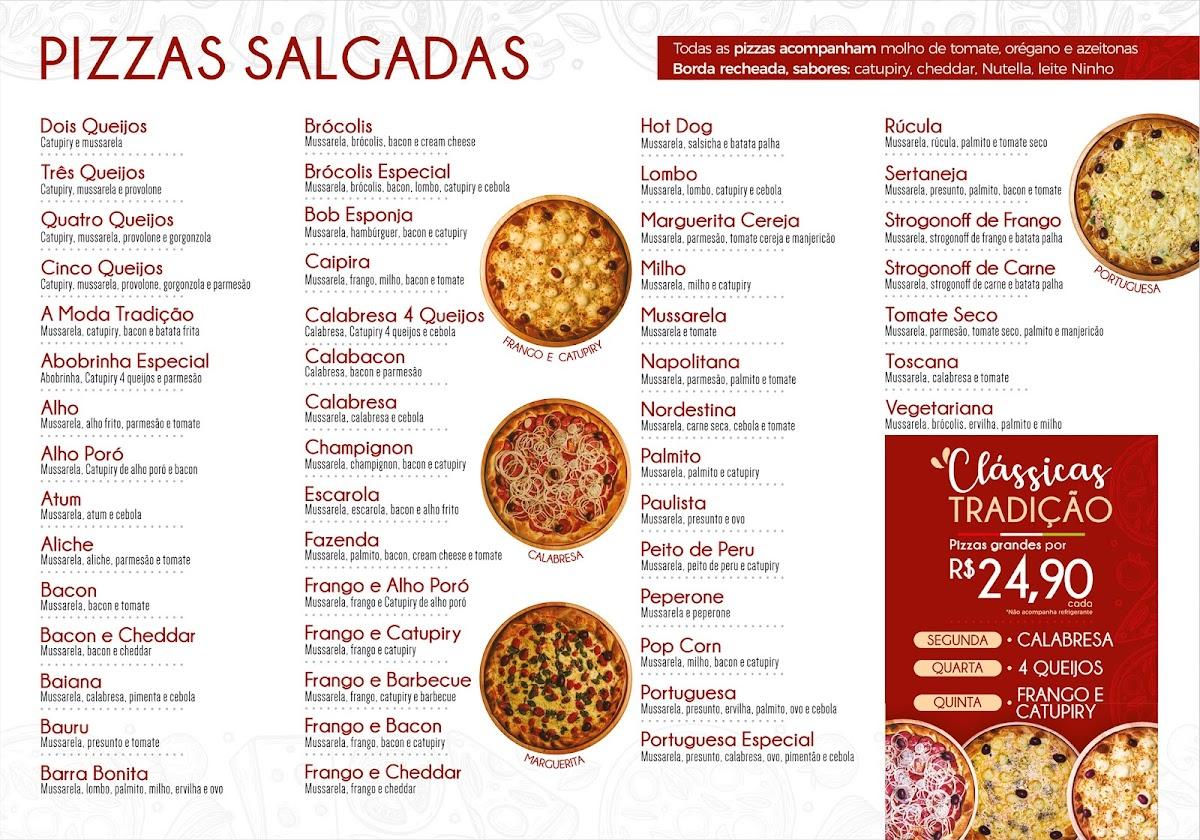 Menu at Dom Pizza restaurant, Barra Bonita