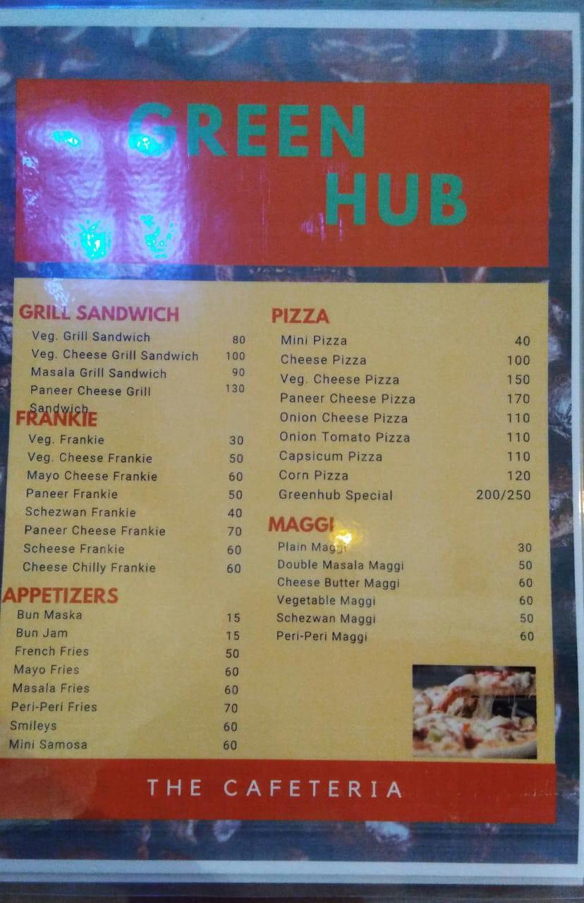 Menu at GREEN HUB THE CAFETERIA, Mira Bhayandar