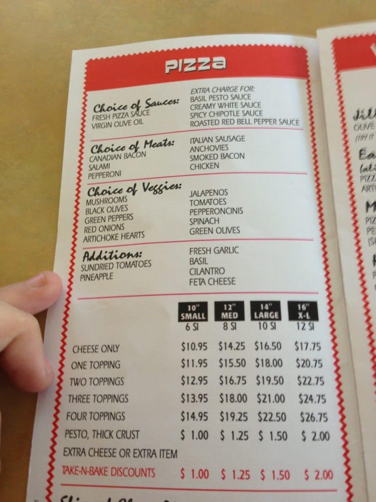 Menu at Nik-N-Willie's Pizza-n-Subs pizzeria, Mammoth Lakes