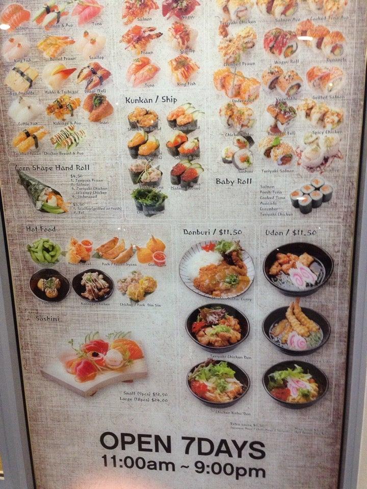Menu at Sushi Ren restaurant, Underwood