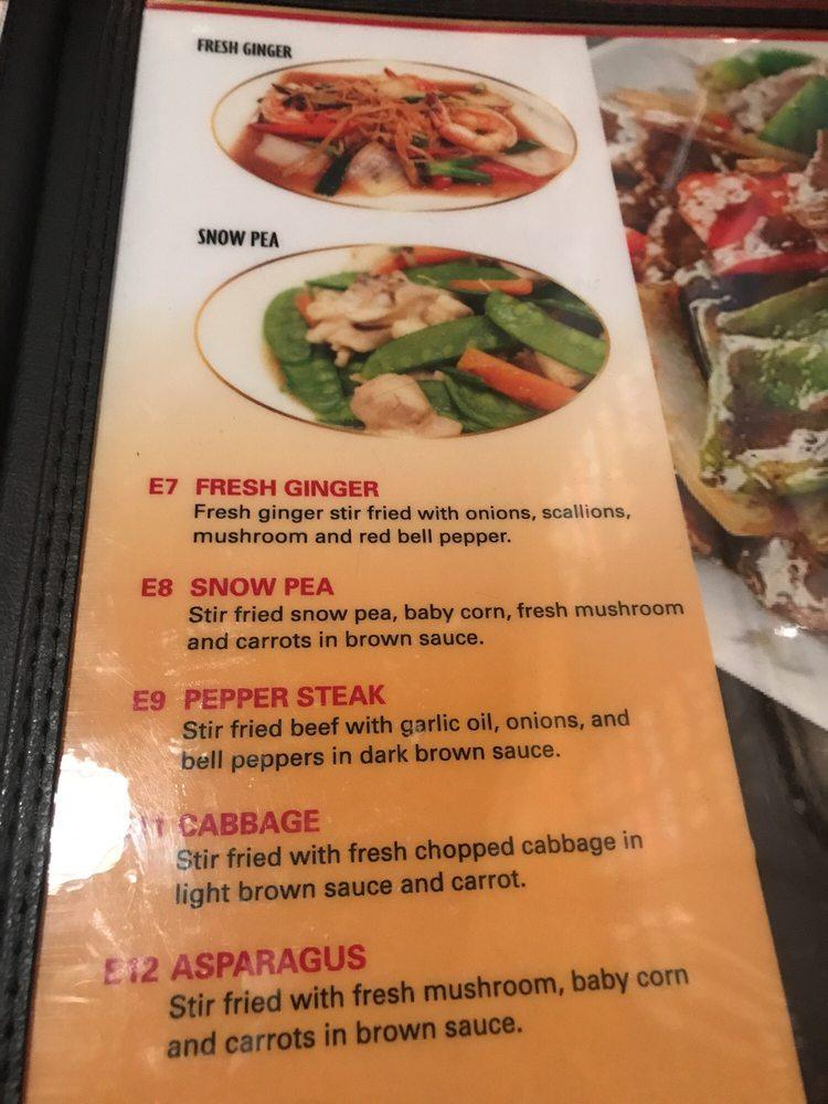 Menu at Thai Stellar restaurant, Webster, 803 E NASA Pkwy