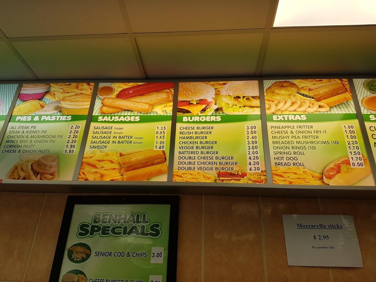 Menu at Benhall Fish Bar, Cheltenham
