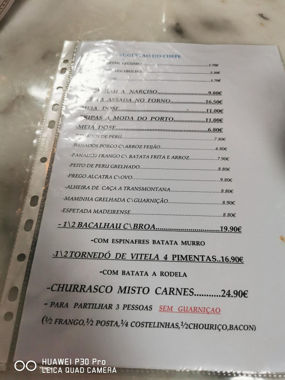 Menu at Central Churrasco de Matosinhos restaurant, Matosinhos, Av ...