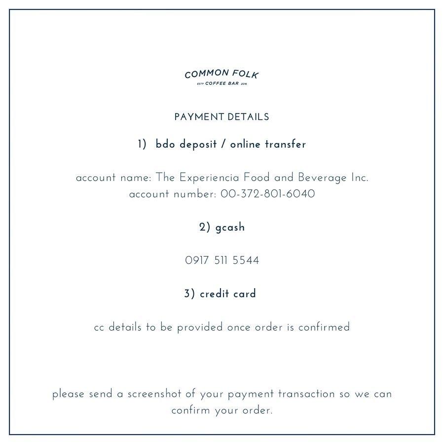 Menu at Common Folk Coffee Bar, Quezon City, 79 Katipunan Ave
