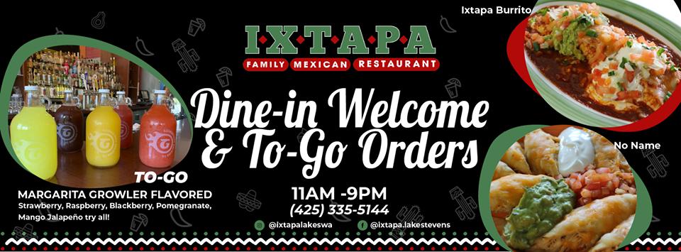 Menu at Ixtapa Mexican Restaurant, Lake Stevens, 303 91st Ave NE Ste B201
