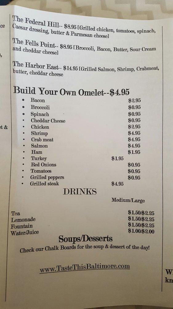 Menu at Taste This restaurant, Baltimore, 102 E 25th St