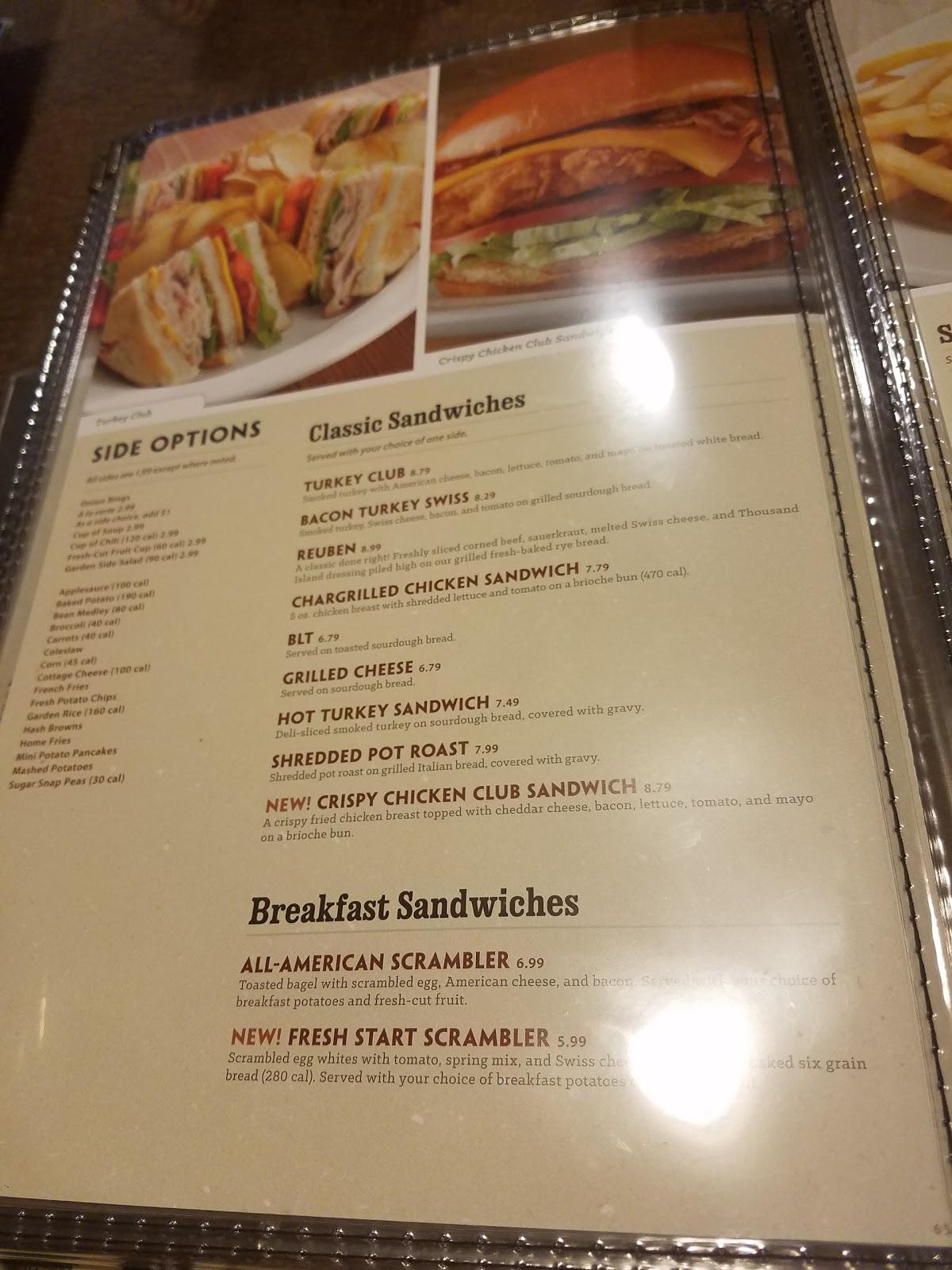 Menu at Eat'n Park restaurant, Sewickley