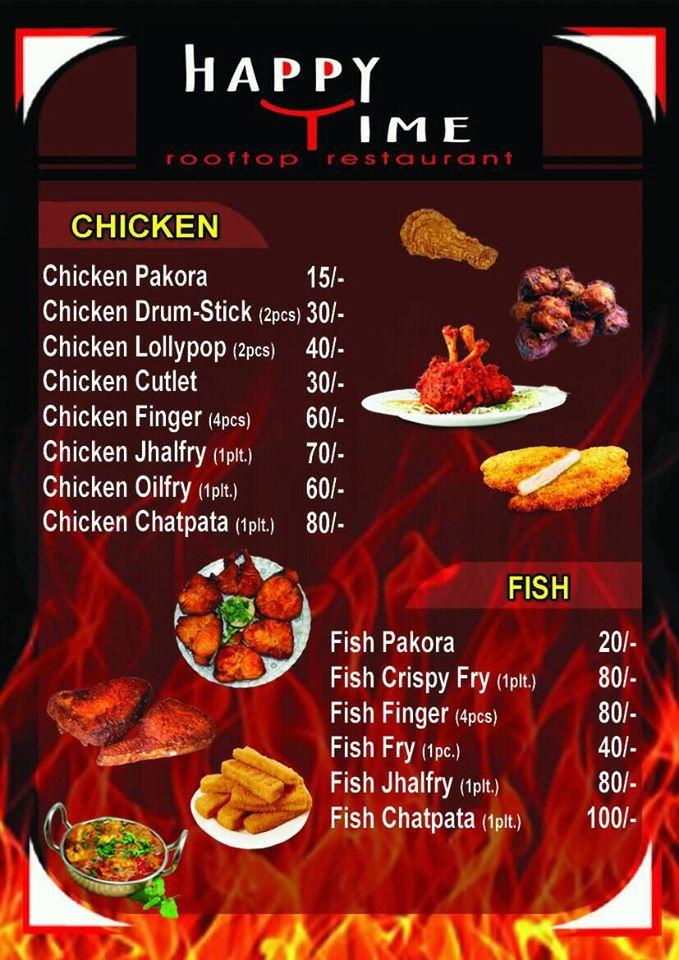 Menu at HAPPY Time RoofTop Restaurant, Chandannagar